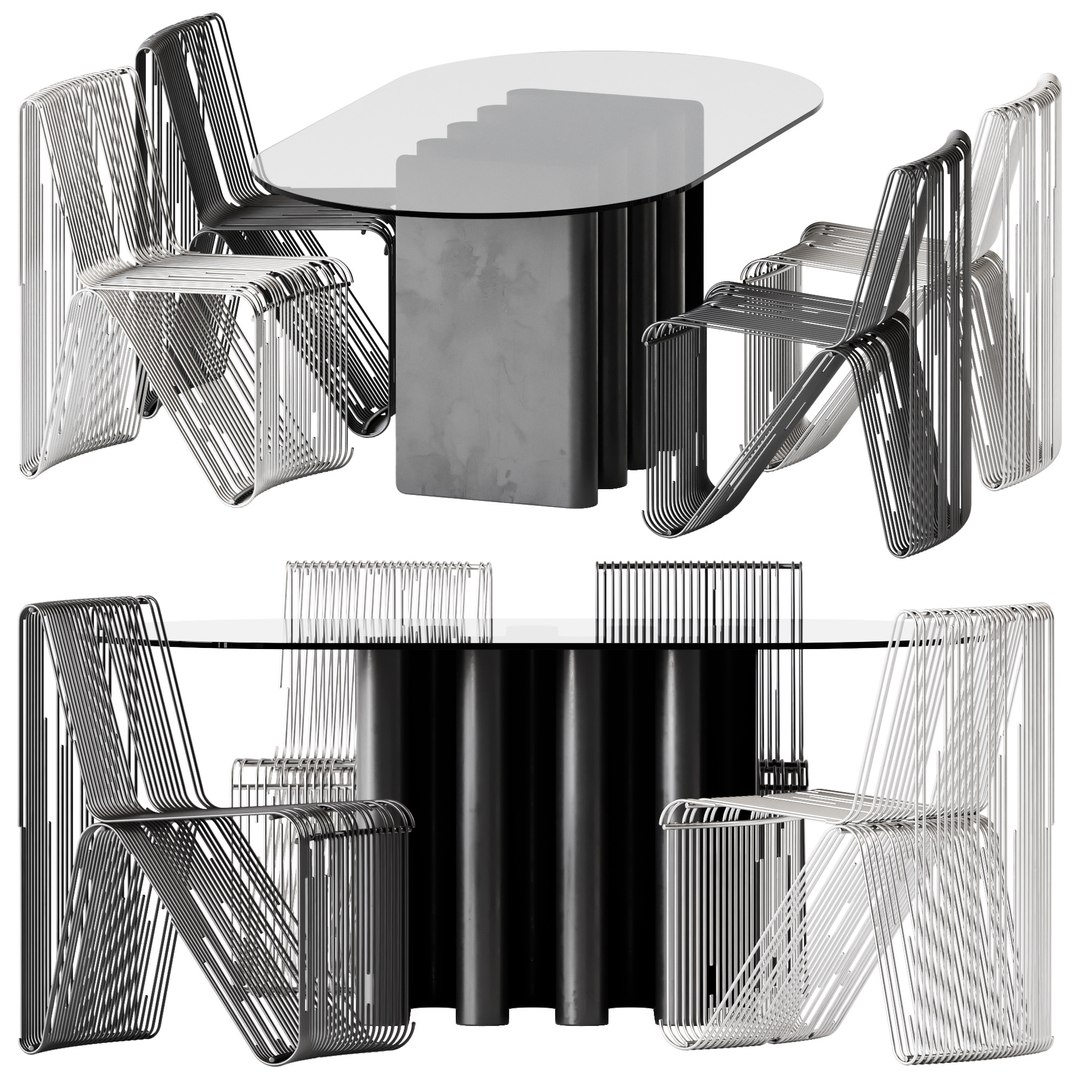 TAVOLO2 Table By Pulpo And Glitch Chair By Nama Home 3D - TurboSquid ...