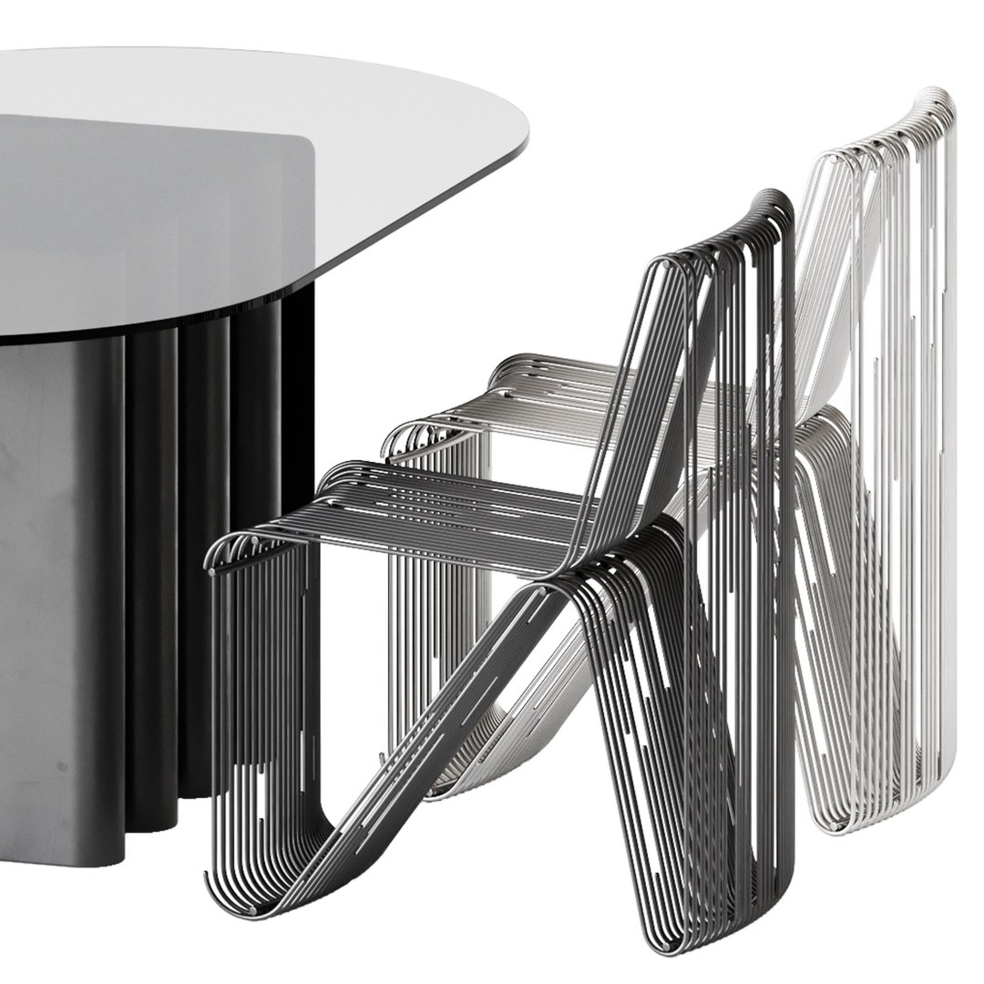 TAVOLO2 Table By Pulpo And Glitch Chair By Nama Home 3D - TurboSquid ...