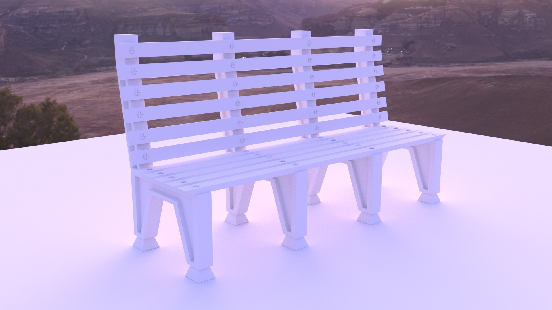 3D Model Park Bench - TurboSquid 1534002