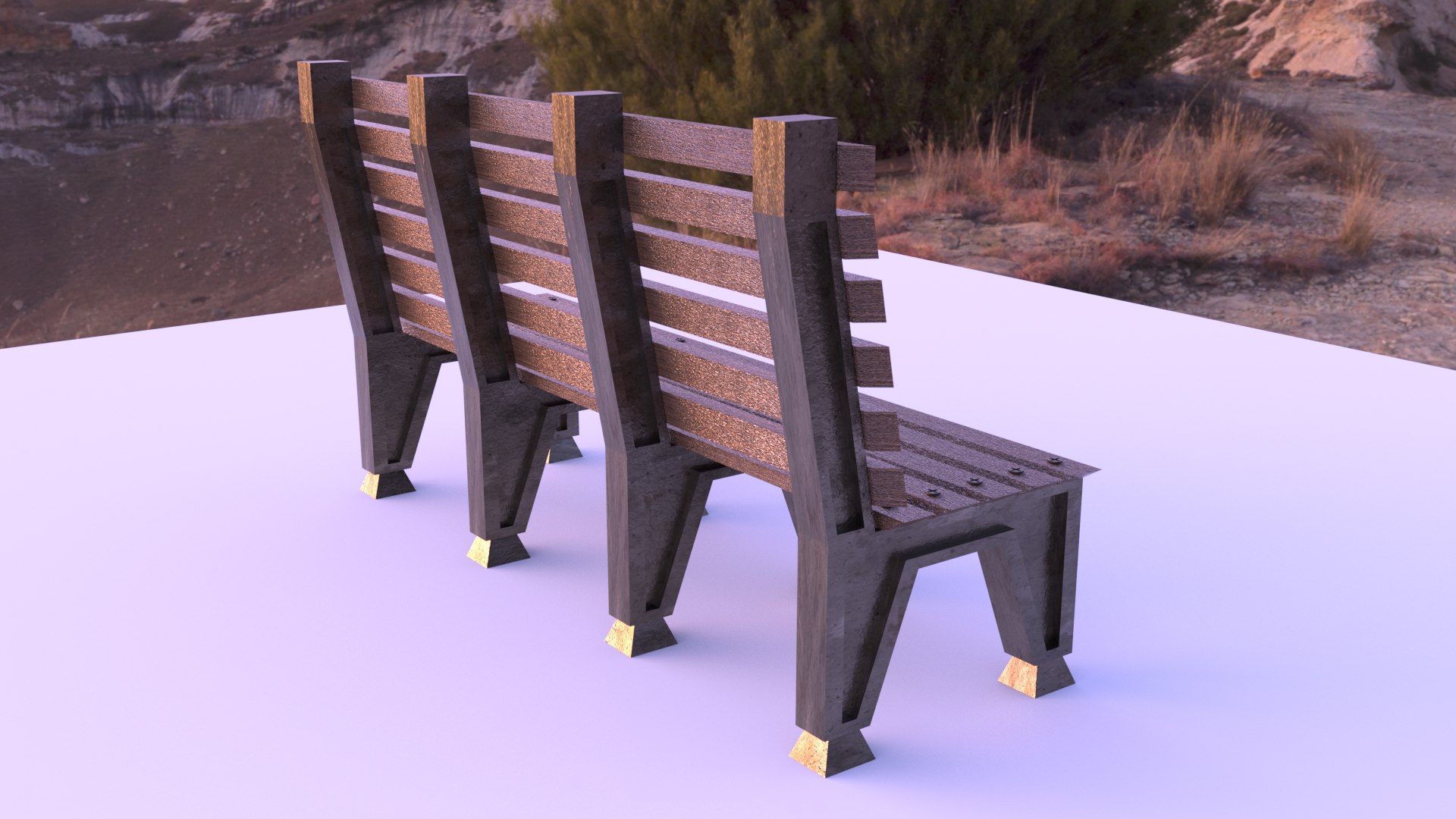 3D Model Park Bench - TurboSquid 1534002