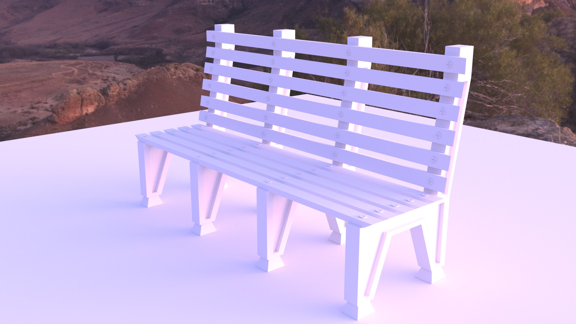 3D Model Park Bench - TurboSquid 1534002