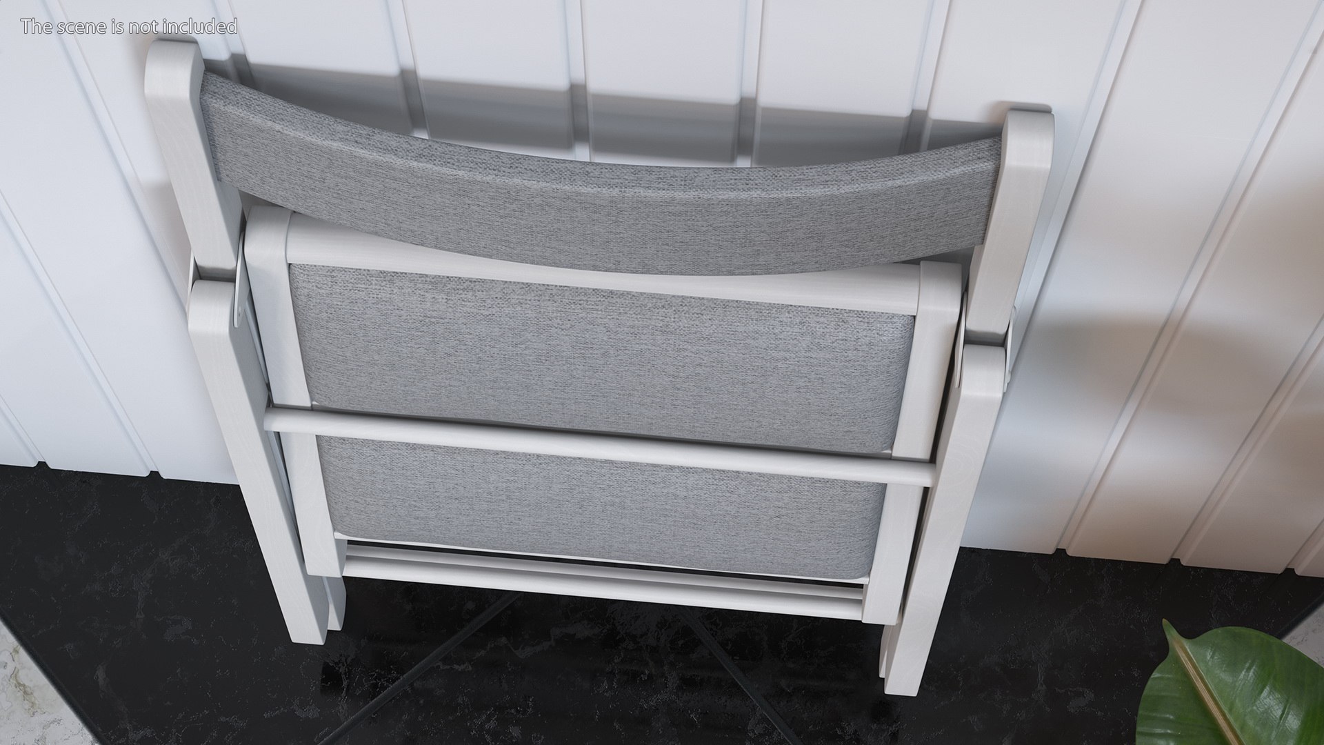 Soft Seat Folding Chair White Closed Model - TurboSquid 1902669