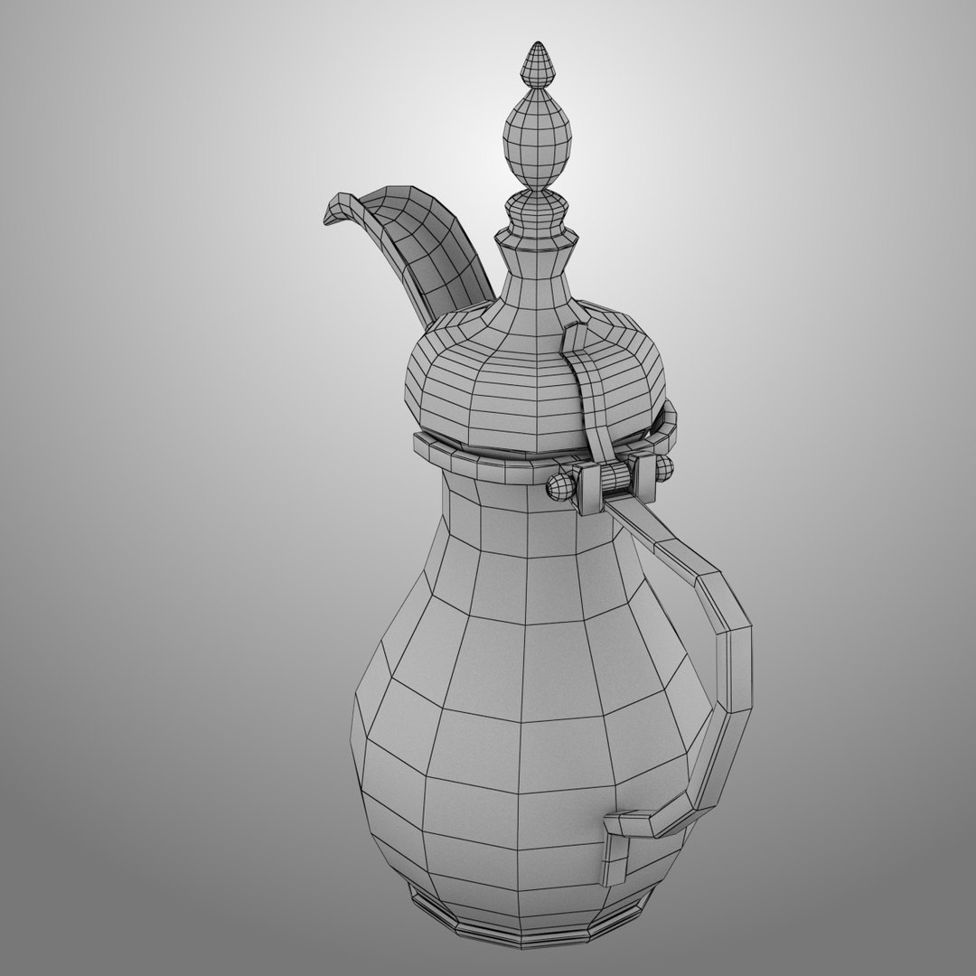 3d Dallah Arabic Coffee Pot Model