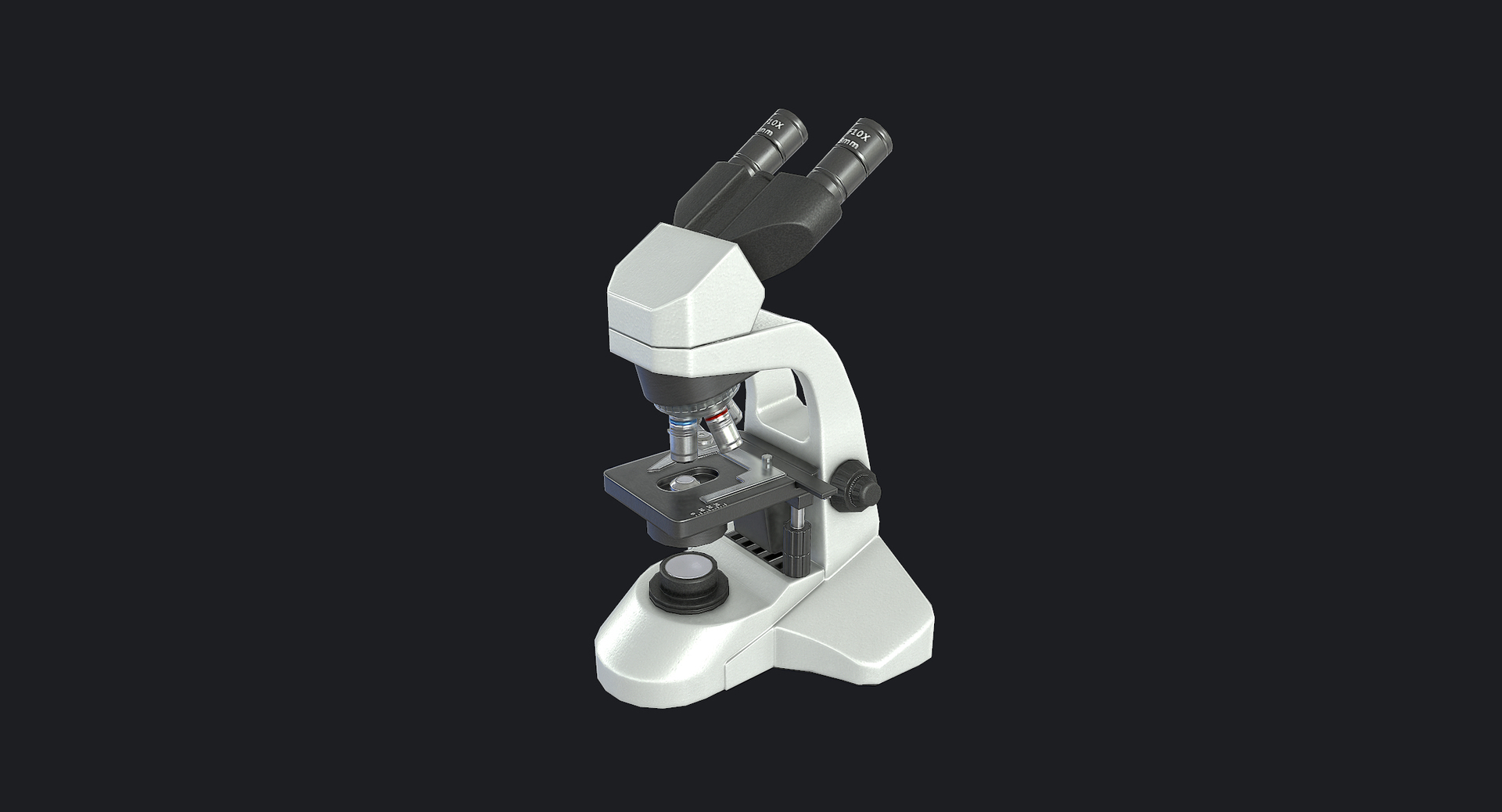 3d Model Microscope Asset Polys