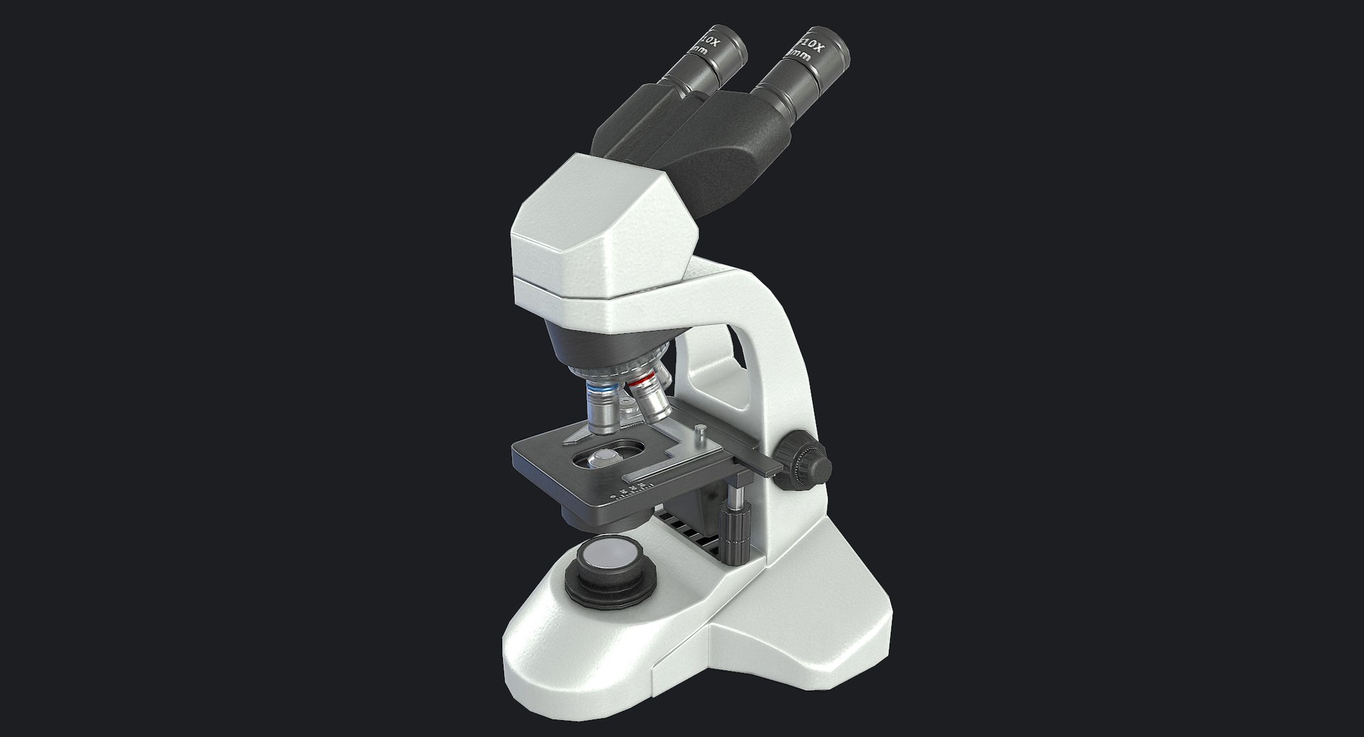 3d Model Microscope Asset Polys