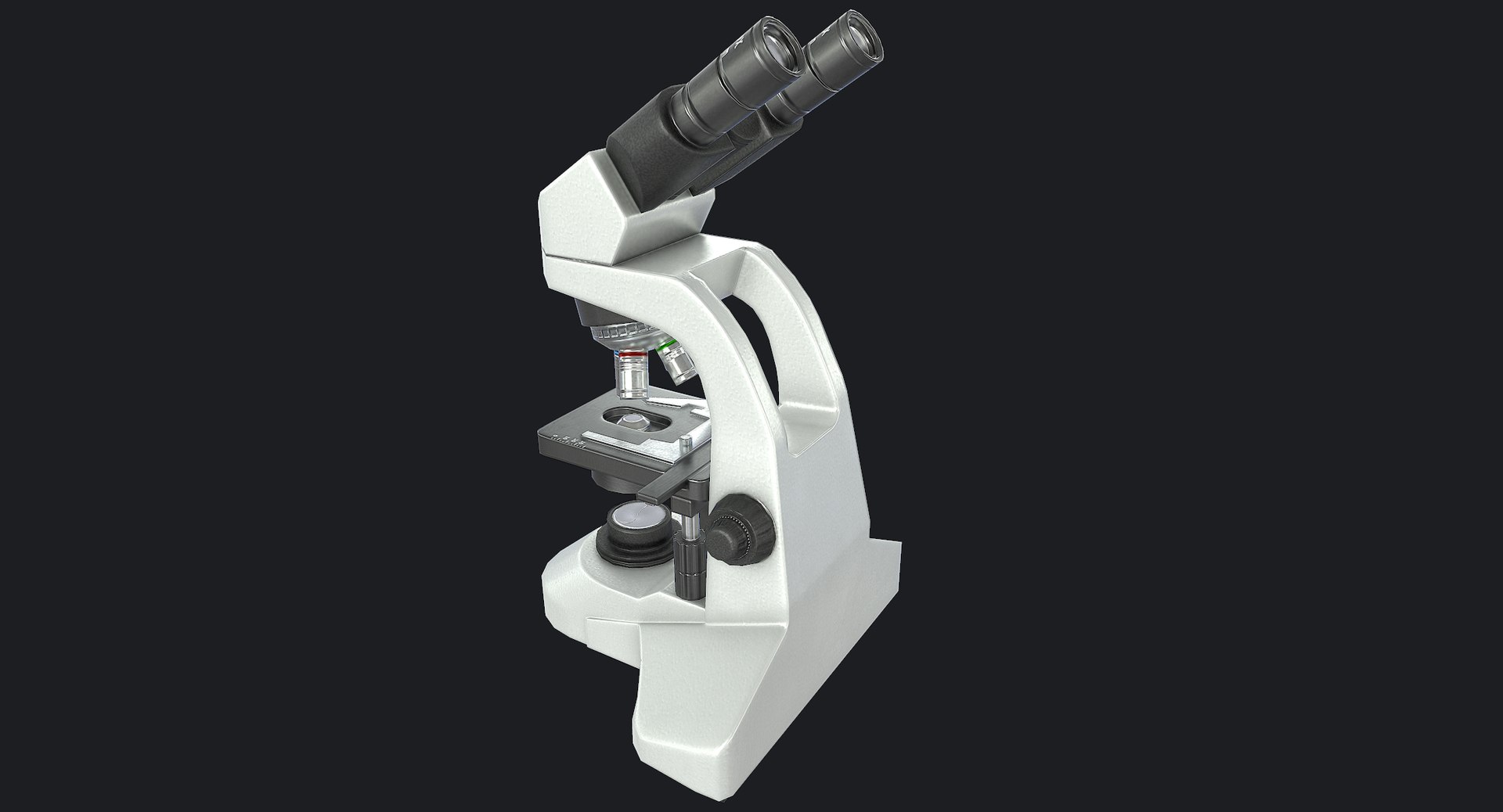 3d Model Microscope Asset Polys
