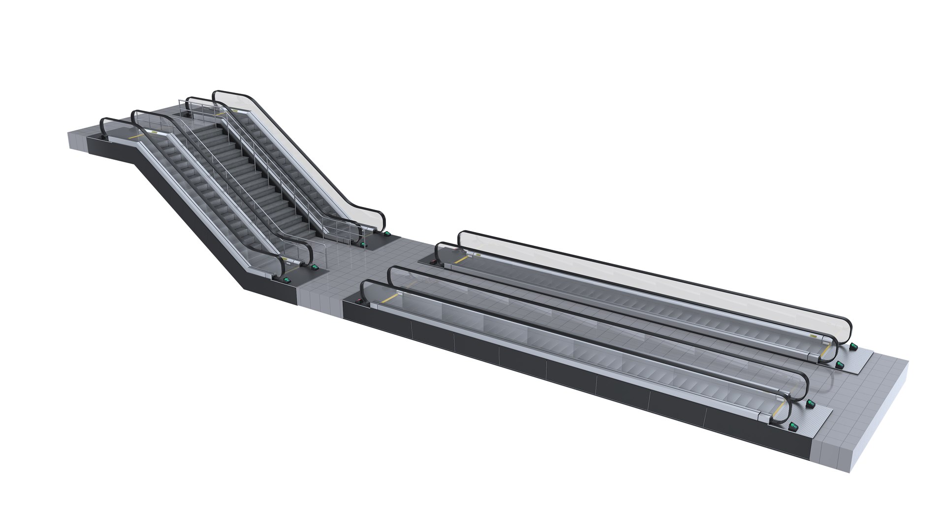 Escalator And Moving Walkway 3D Model - TurboSquid 2239998