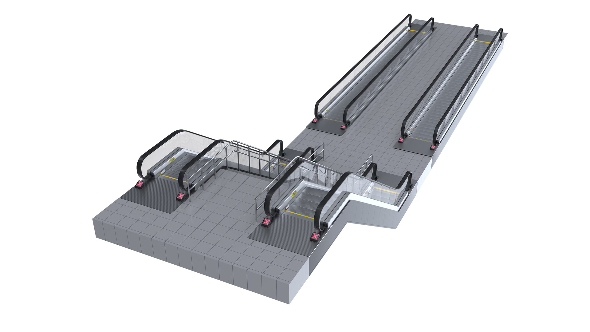 Escalator And Moving Walkway 3D Model - TurboSquid 2239998