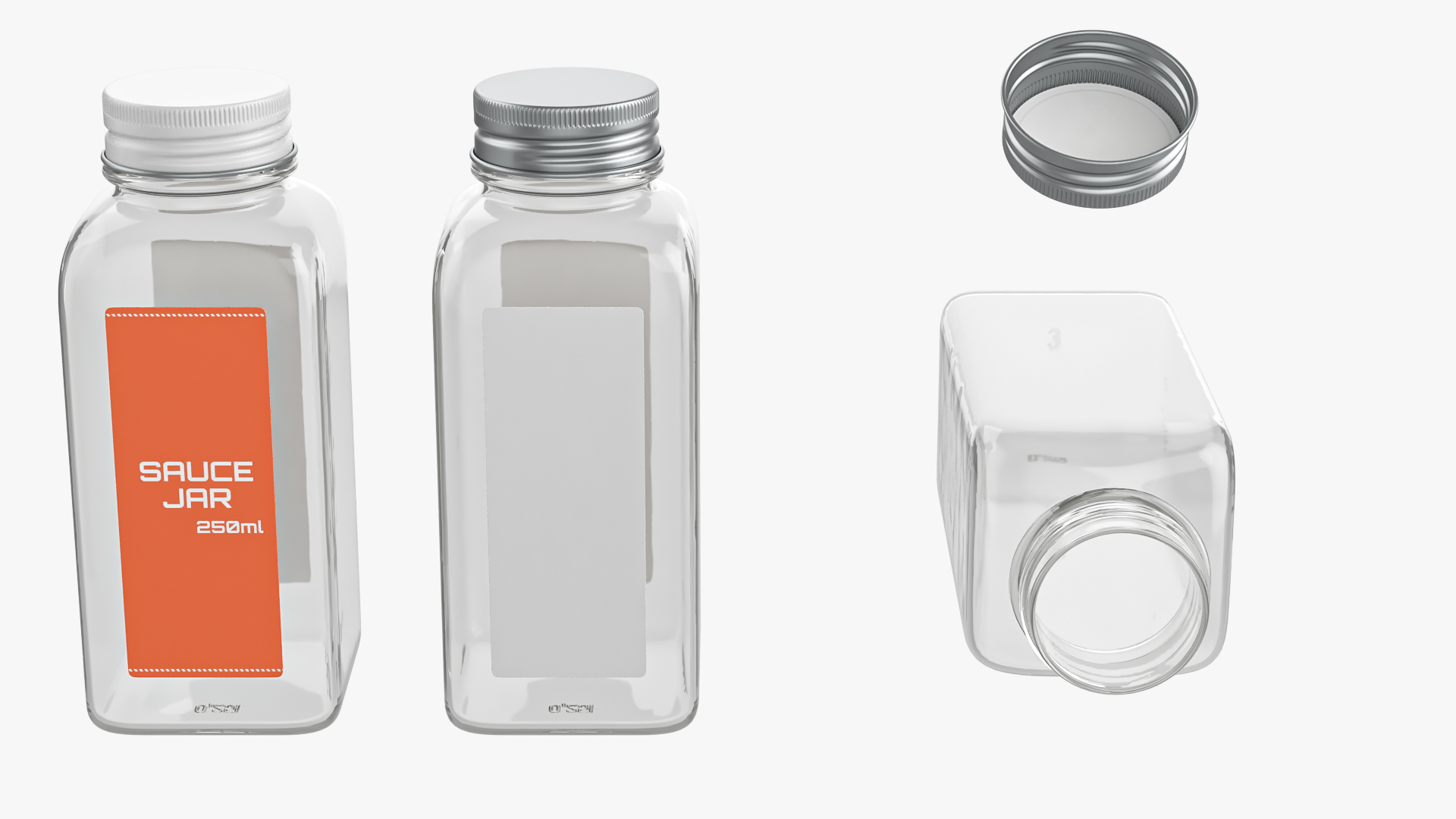 Sauce Jar 250ml 3D Model - TurboSquid 2255531