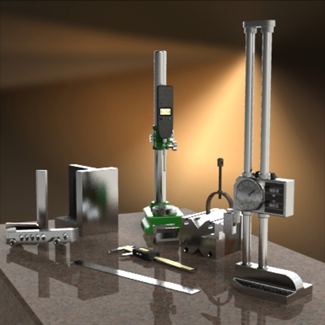 Inspection Measuring Tools 3d Model