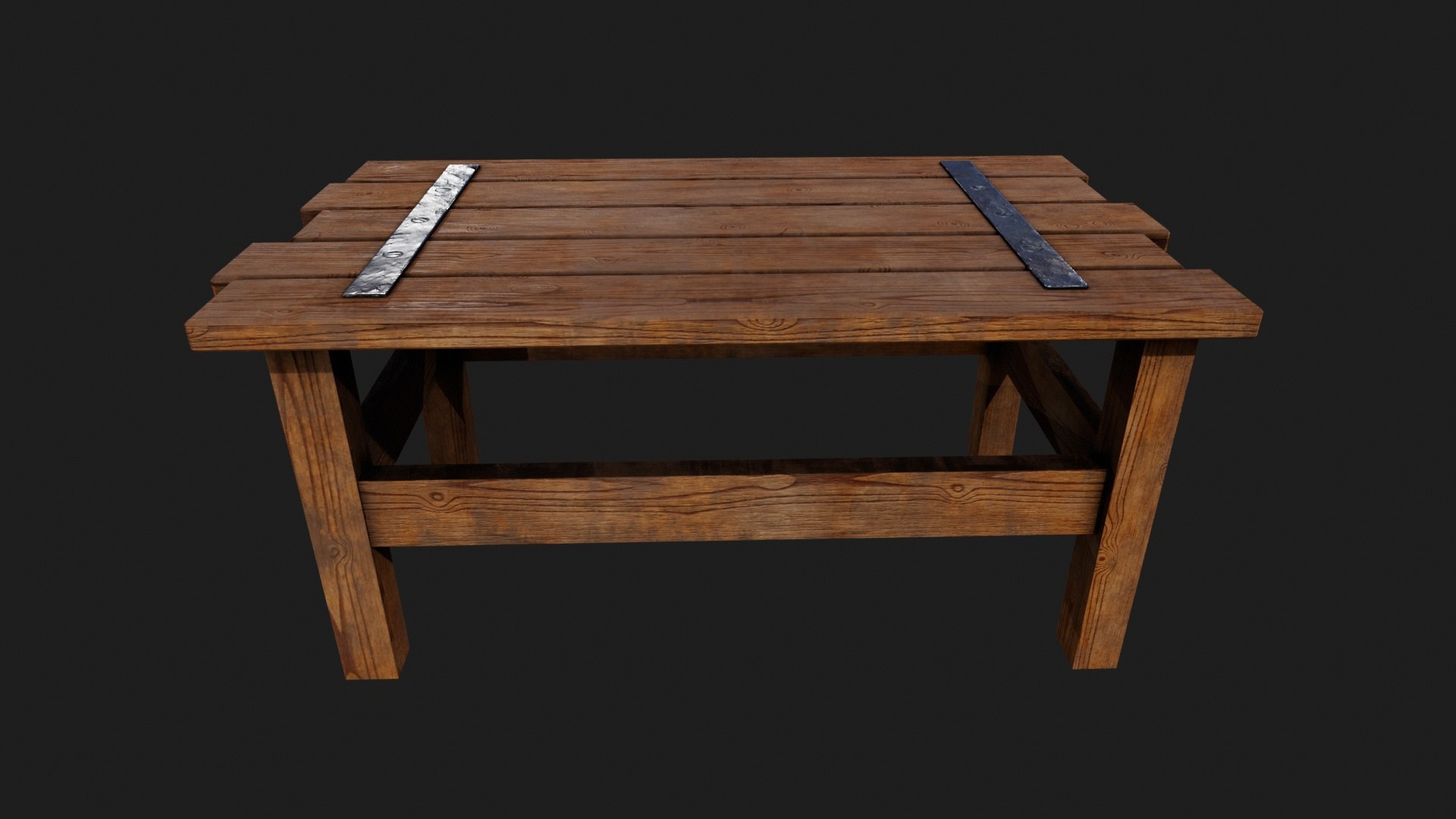 3D Realistic Wooden Table - TurboSquid 2429062