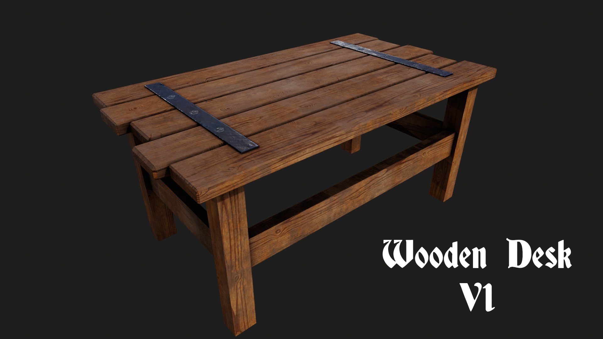 3D Realistic Wooden Table - TurboSquid 2429062