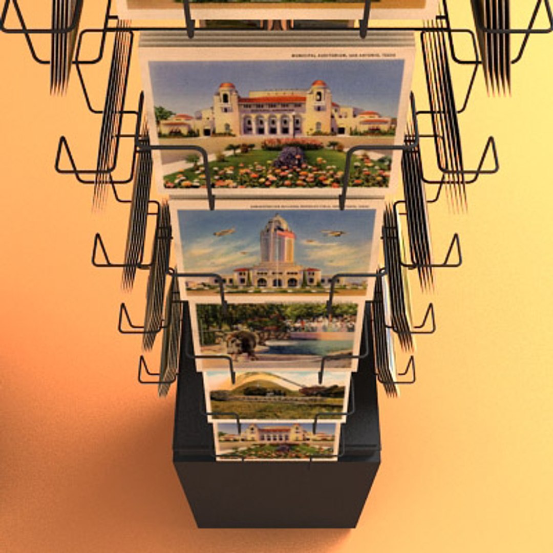 3d Postcard Spinner Model