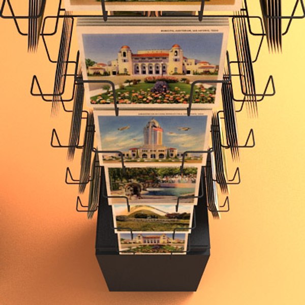 3d postcard spinner model