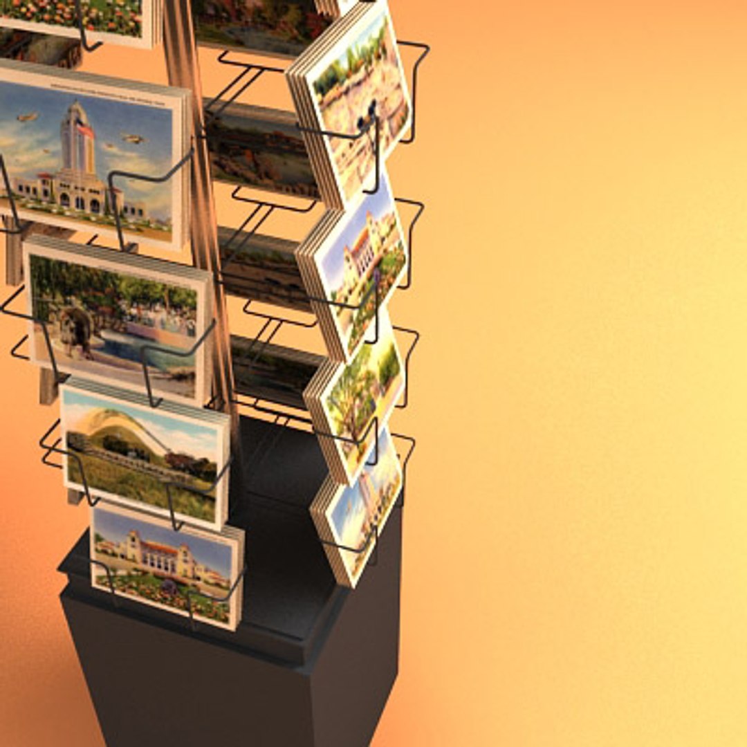 3d Postcard Spinner Model