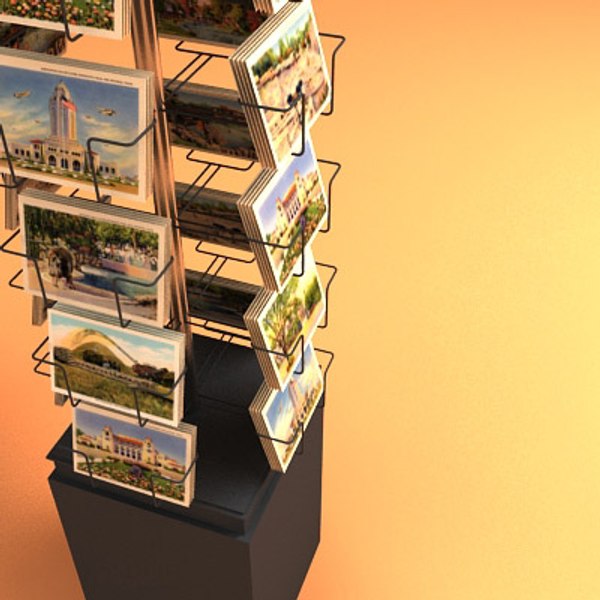 3d postcard spinner model