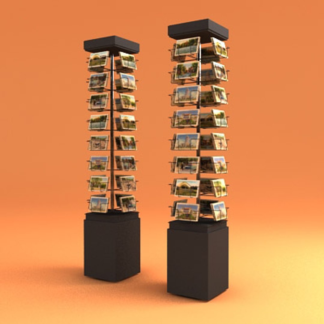 3d Postcard Spinner Model