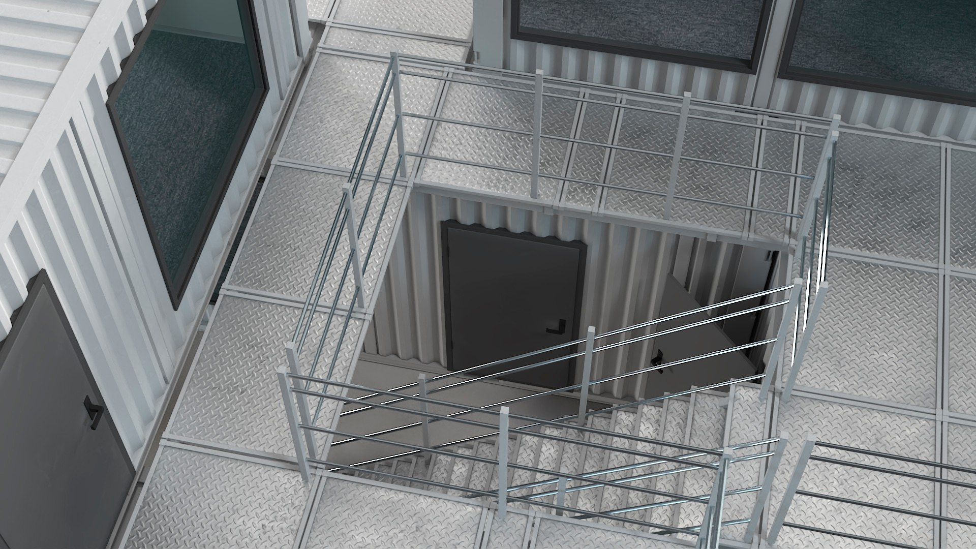 3D Modern Container Office White - TurboSquid 2278927