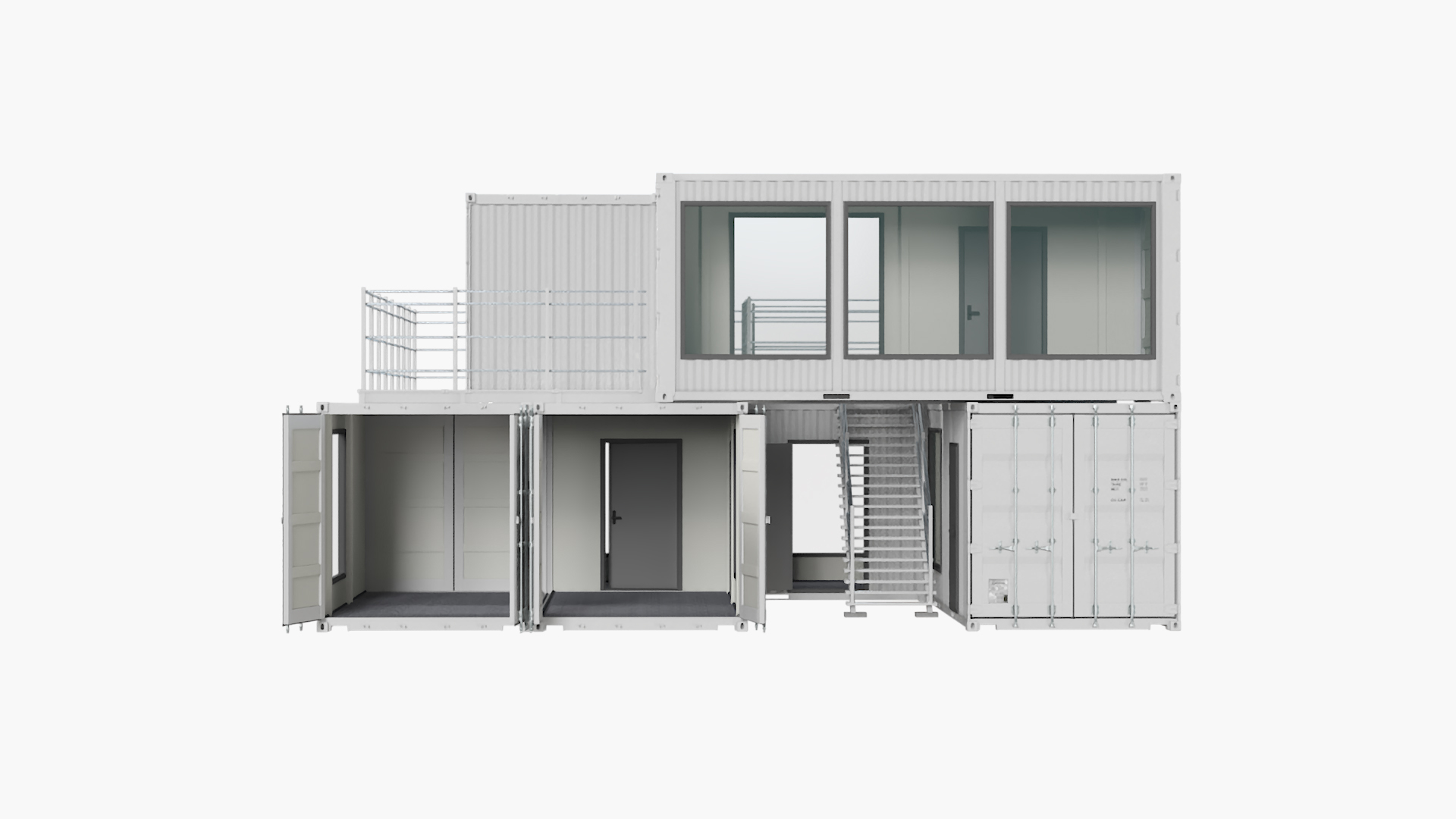 3D Modern Container Office White - TurboSquid 2278927