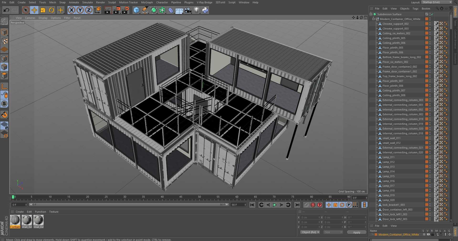 3D Modern Container Office White - TurboSquid 2278927