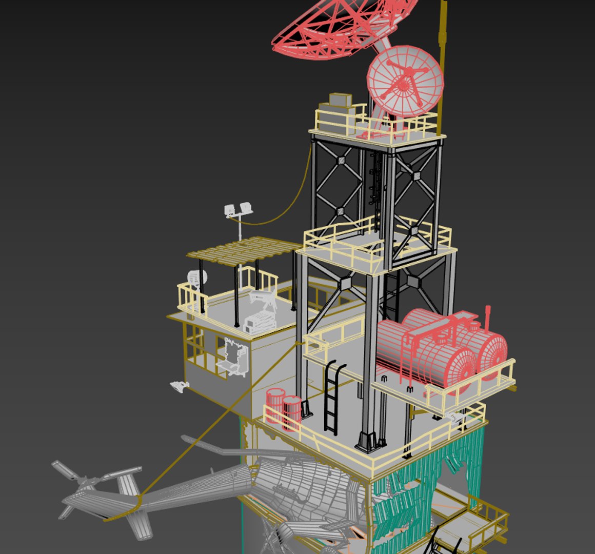 3D Post-Apocalyptic Outpost Tower - TurboSquid 1724278