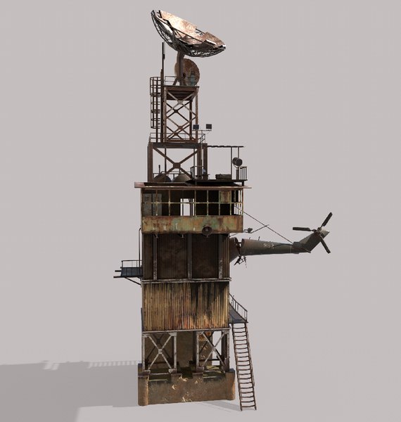 3D Post-Apocalyptic Outpost Tower - TurboSquid 1724278