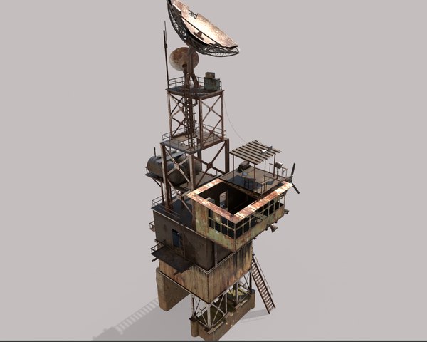 3D Post-Apocalyptic Outpost Tower - TurboSquid 1724278