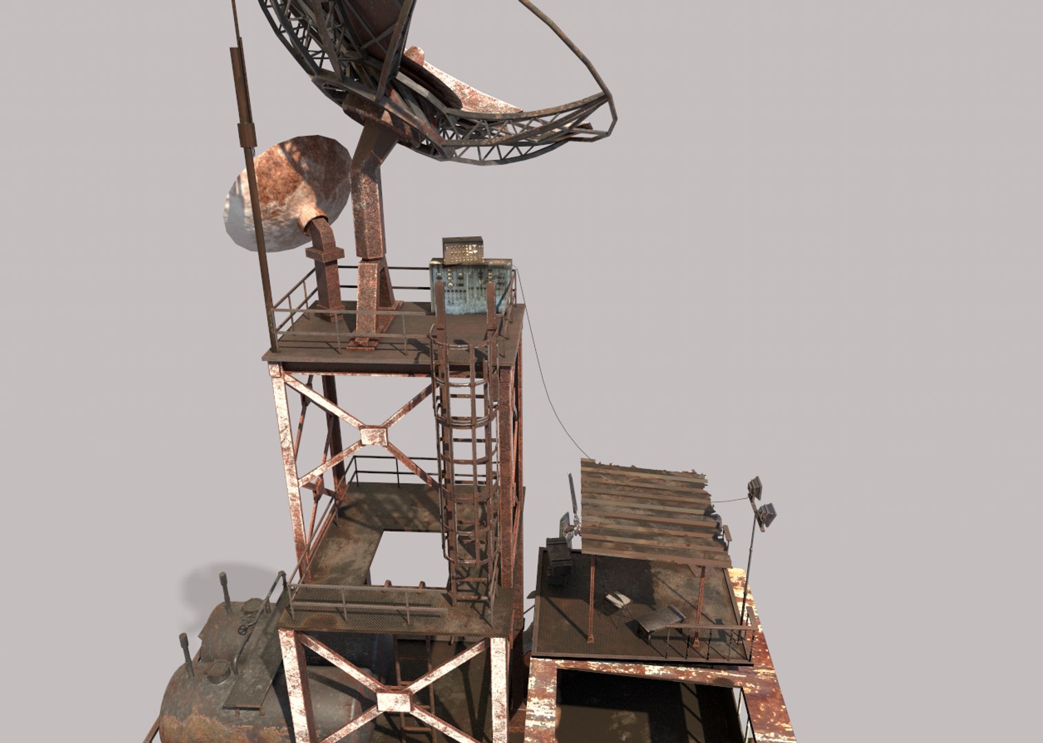 3D Post-Apocalyptic Outpost Tower - TurboSquid 1724278