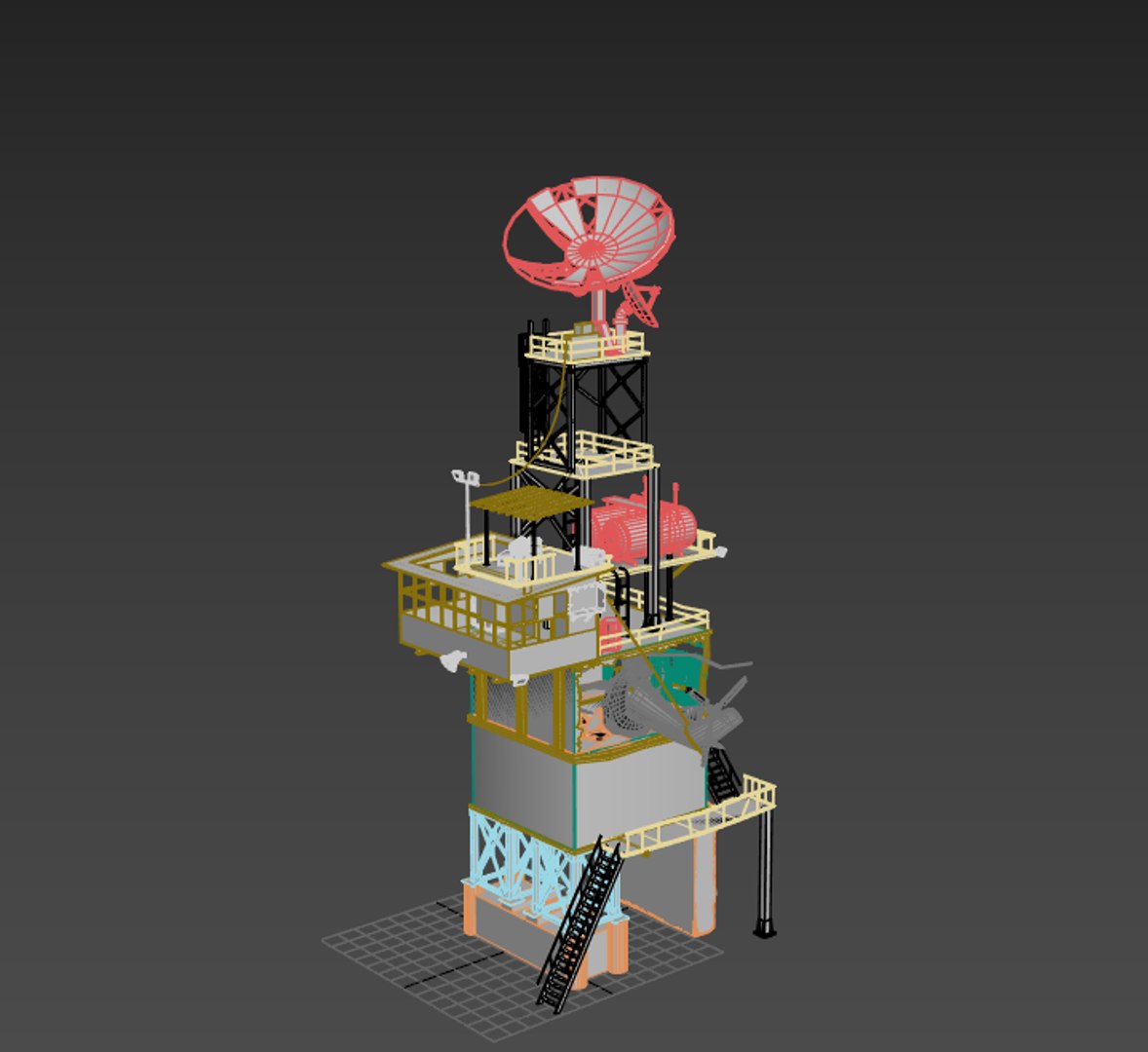 3D Post-Apocalyptic Outpost Tower - TurboSquid 1724278