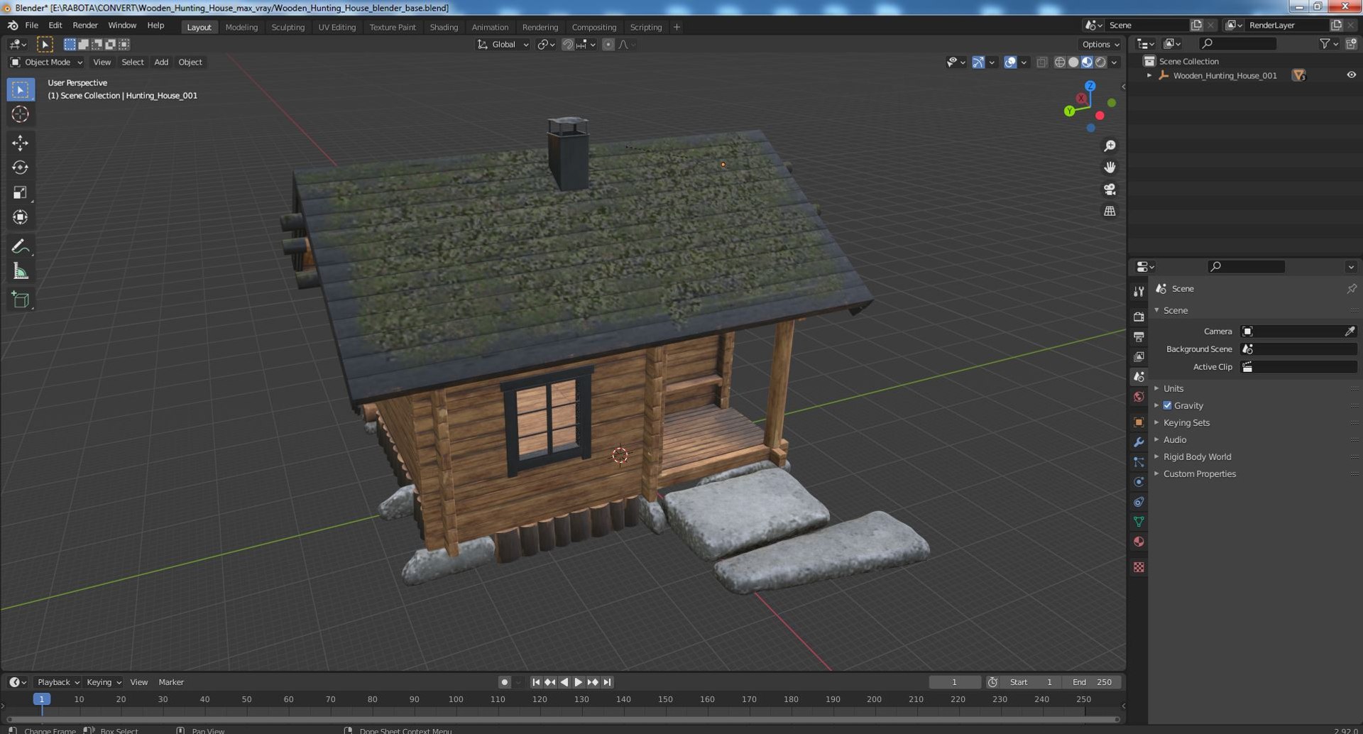 Wooden Hunting House Model - TurboSquid 2133336