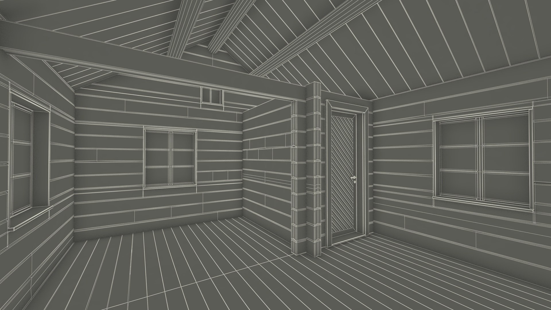 Wooden Hunting House Model - TurboSquid 2133336