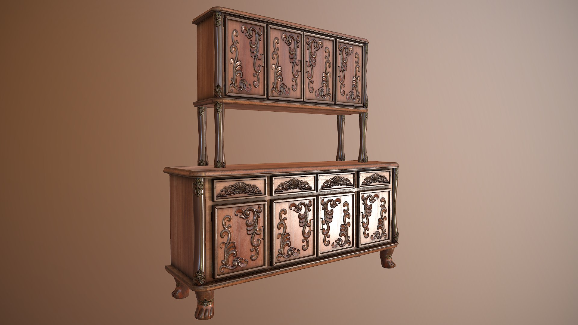 3D Storage Dresser Model - TurboSquid 1483439