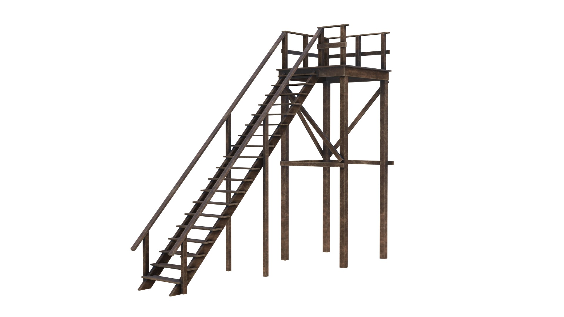 3D Low Poly Observation Platform 3D Model Model - TurboSquid 2298711