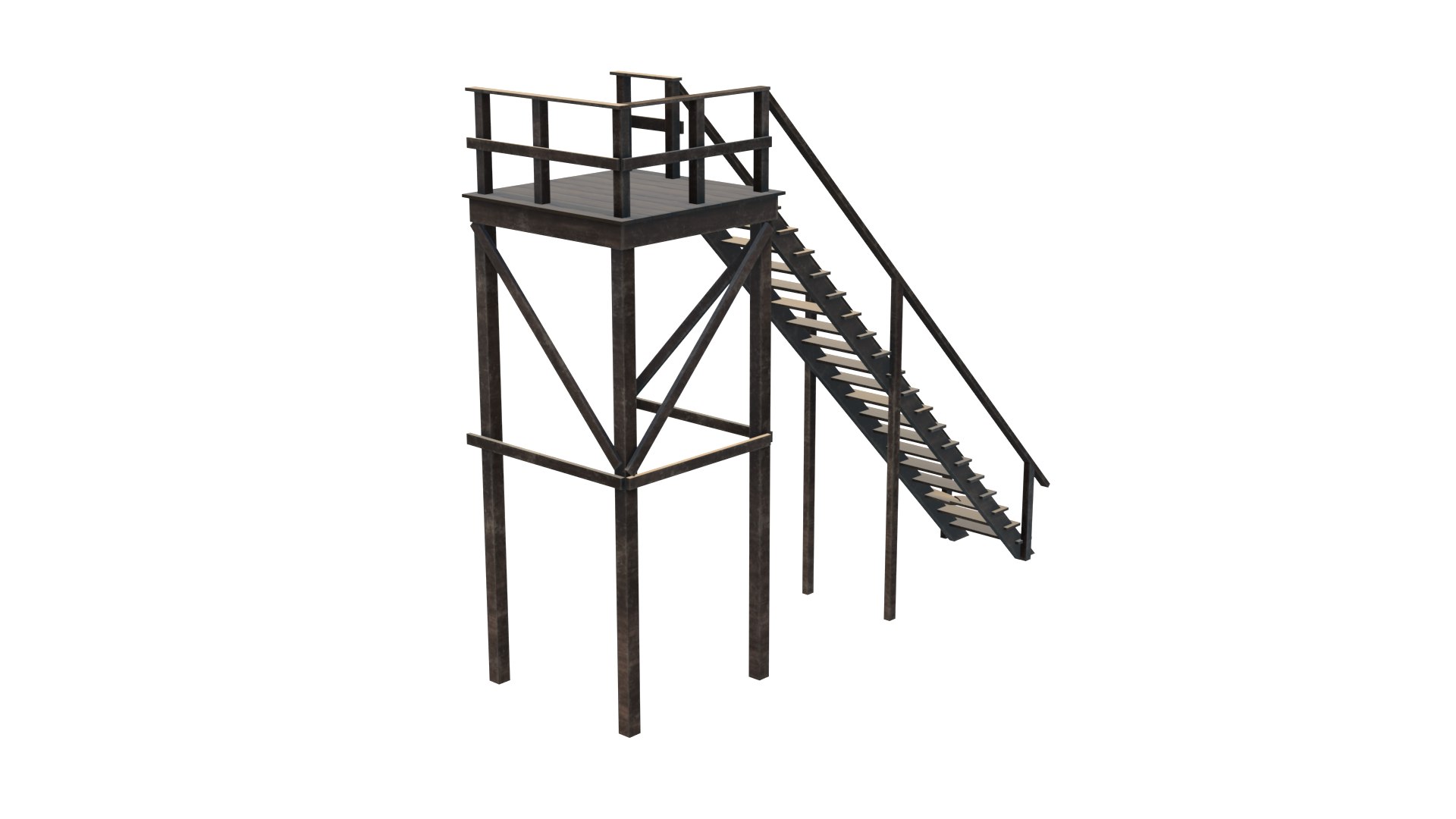 3D Low Poly Observation Platform 3D Model Model - TurboSquid 2298711