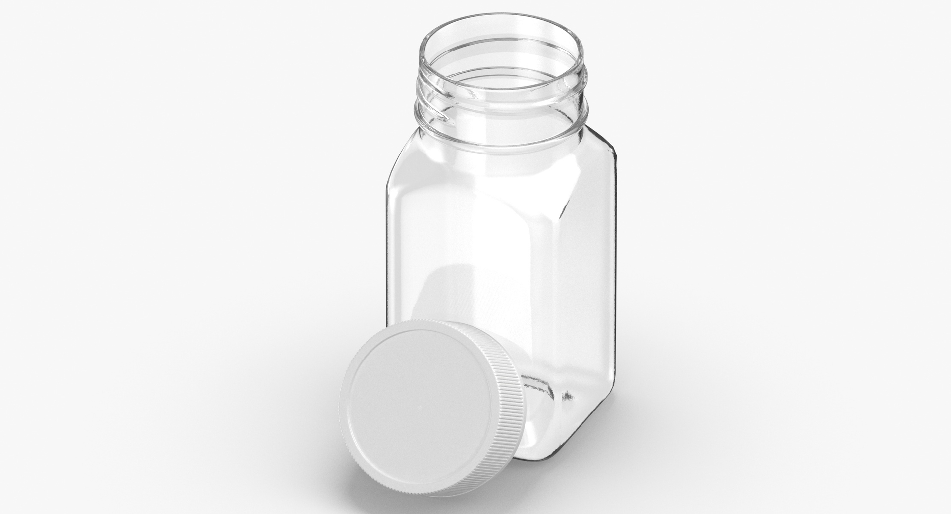 2oz 60ml Plastic Square Bottles Transparent Collection 02 - 3 models 3D ...