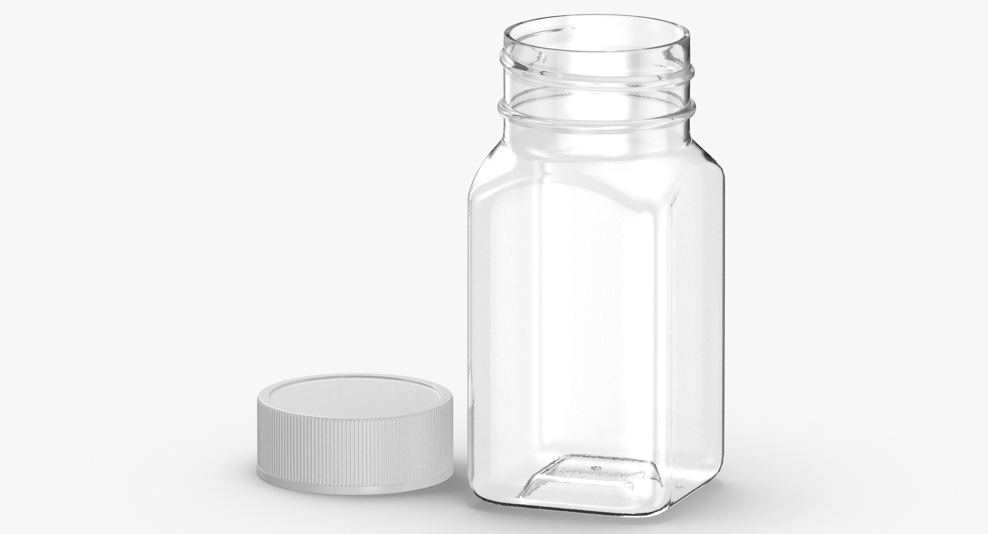 2oz 60ml Plastic Square Bottles Transparent Collection 02 - 3 models 3D ...