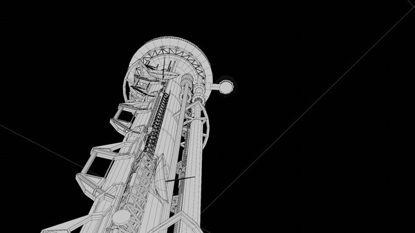 Futuristic well detailed Observation Tower 3D model - TurboSquid 1956976