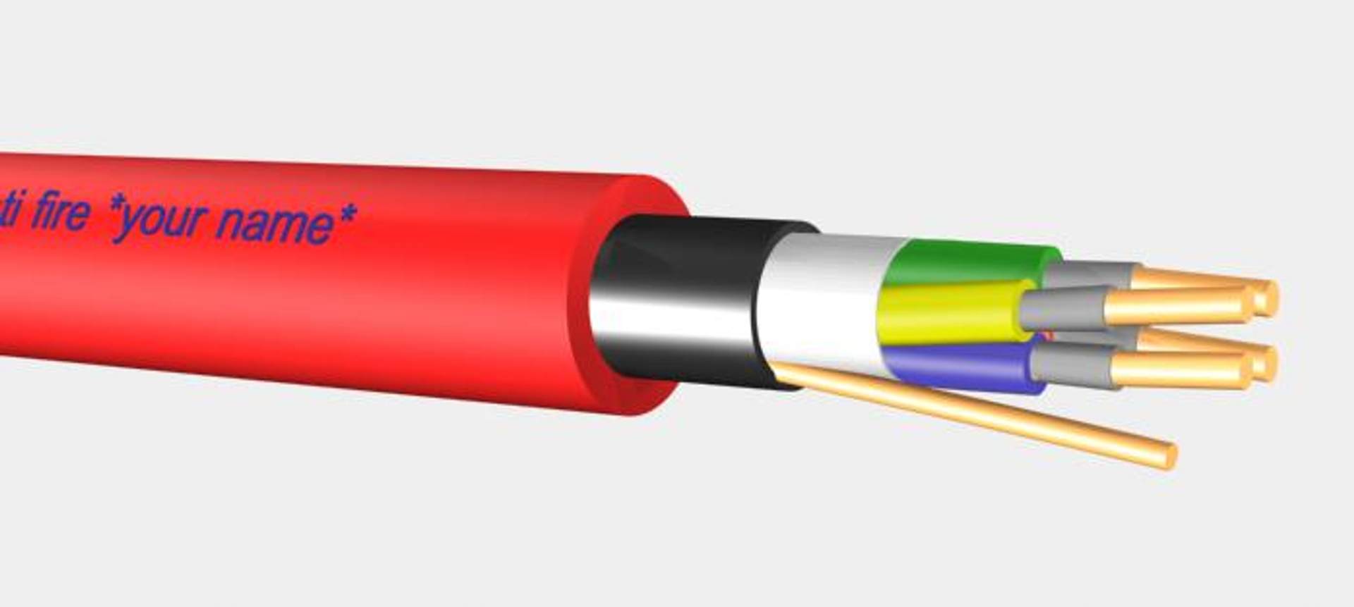 3d model resistant signal cable 1x4x0