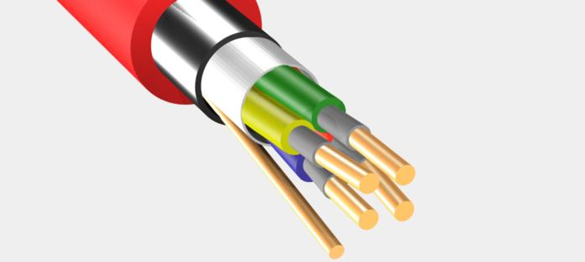 3d Model Resistant Signal Cable 1x4x0