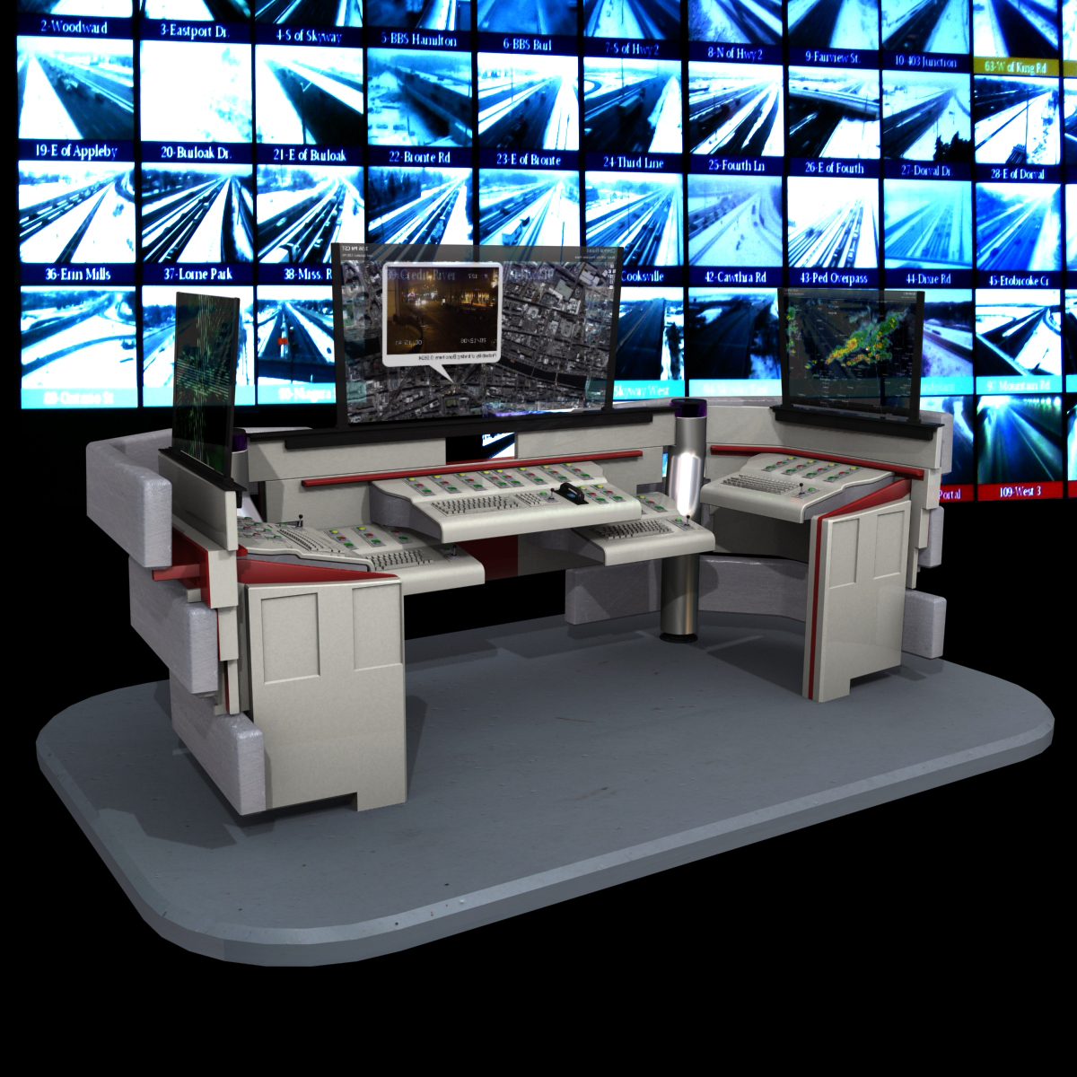 3d model control desks