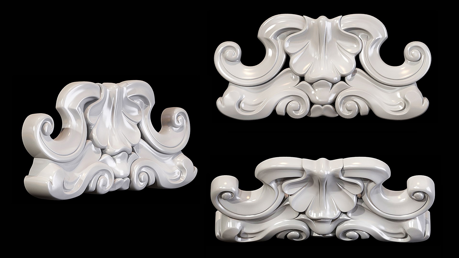 3D Classic Carved 105 Model - TurboSquid 1781369