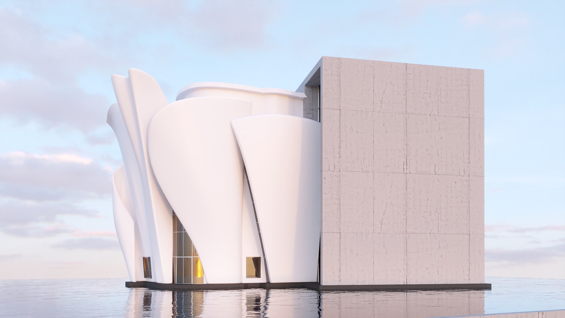 3D Futuristic Commercial Building 01 - TurboSquid 1810900