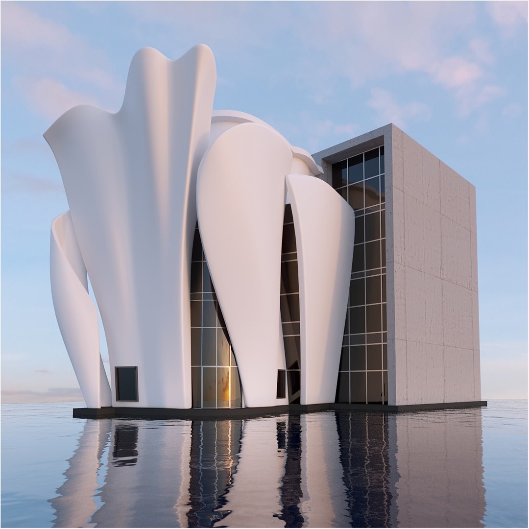 3D Futuristic Commercial Building 01 - TurboSquid 1810900