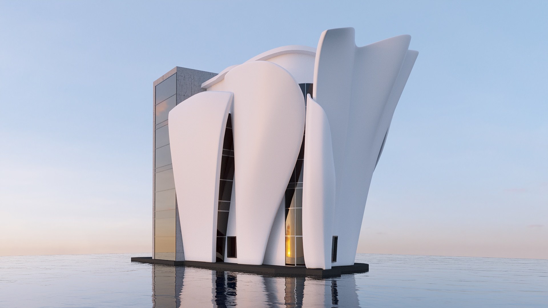3D Futuristic Commercial Building 01 - TurboSquid 1810900