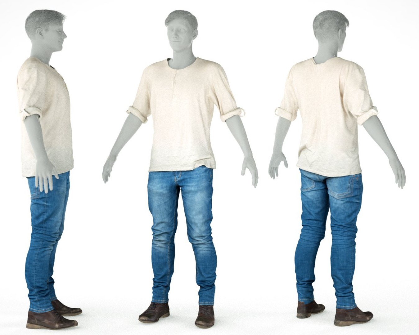 3D male clothing outfit model - TurboSquid 1329844