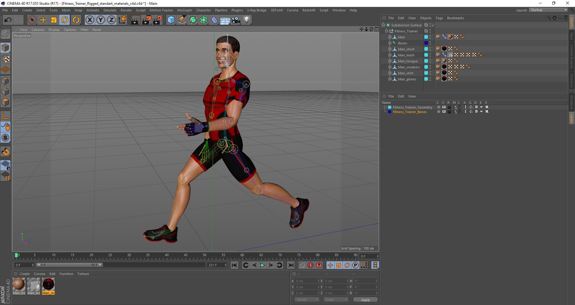 Fitness trainer rigged exercises 3D model - TurboSquid 1526315