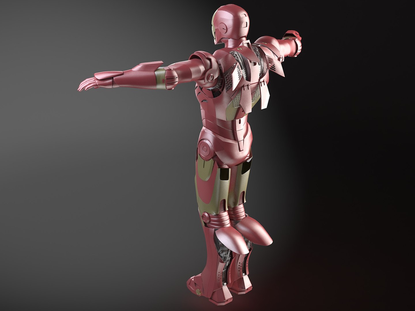 3d iron man rigged