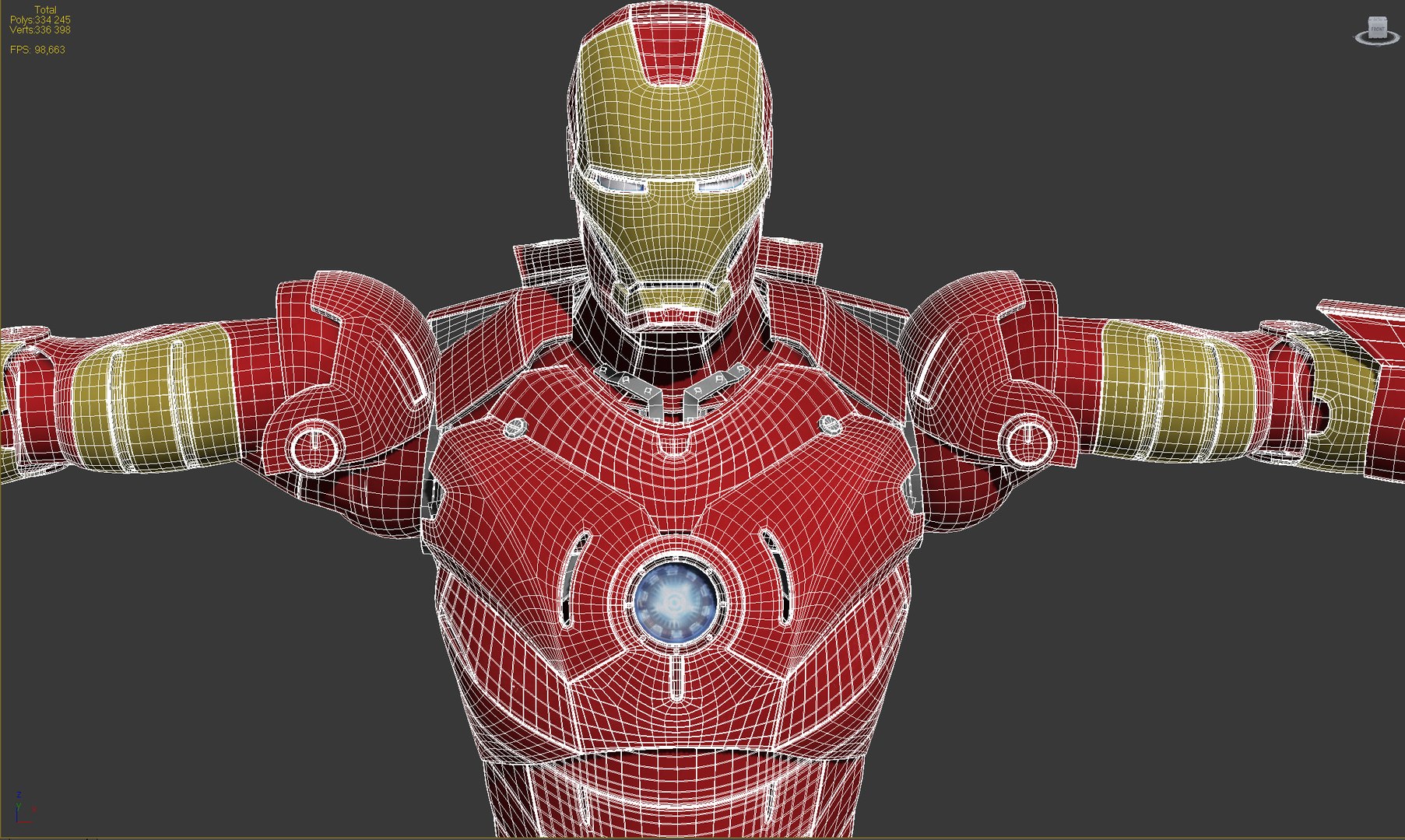 3d iron man rigged