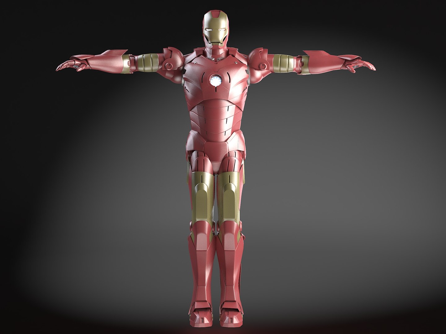 3d iron man rigged