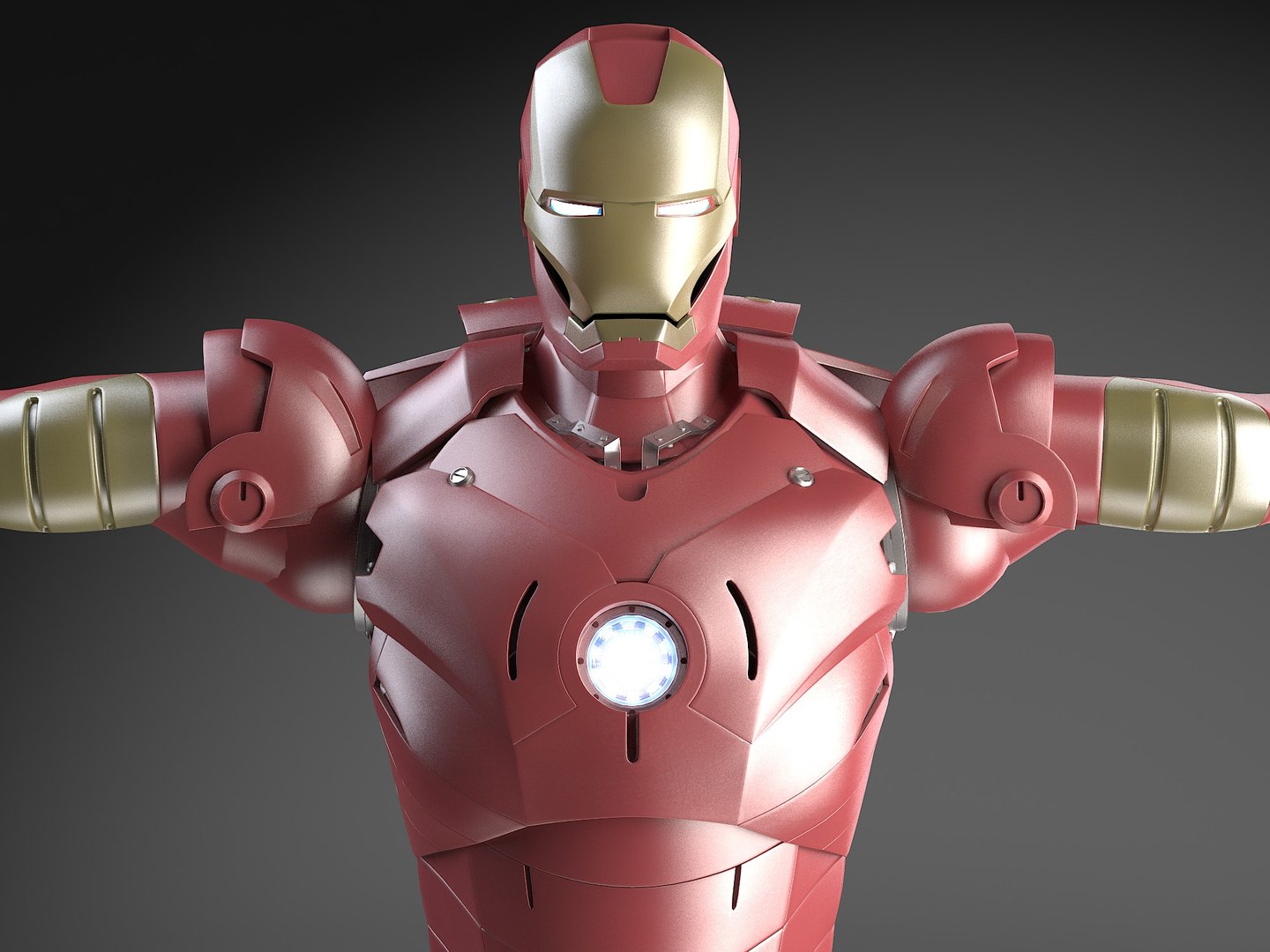 3d iron man rigged